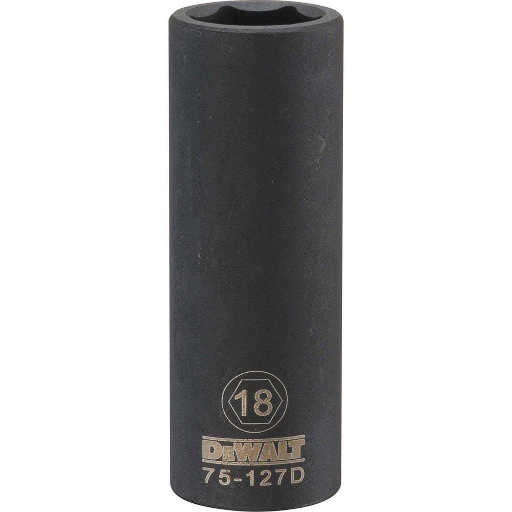 DEWALT 6 Point 1/2" Drive Deep Impact Socket 18Mm : DWMT75127OSP | LH ...